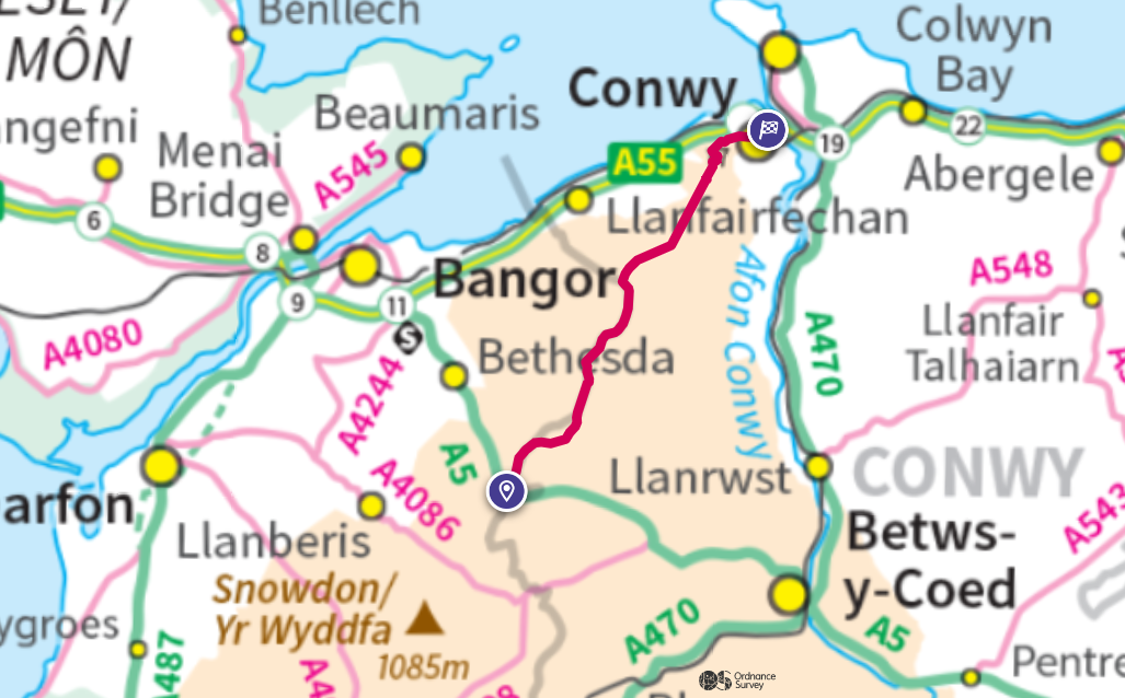 carneddau-traverse-map-1 – NEARLY UPHILL – GREAT WALKS IN NORTH WALES ...