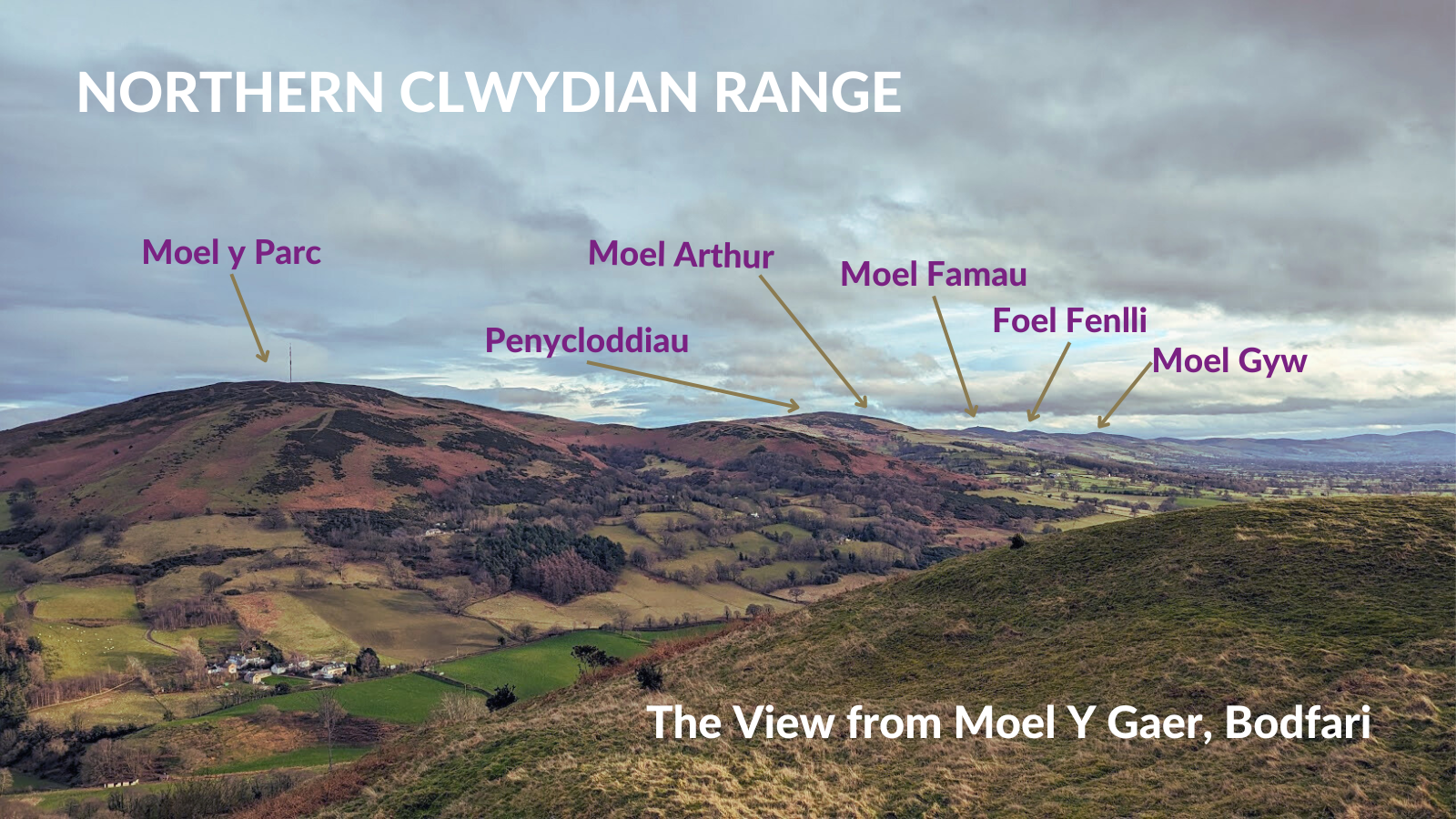 Clwydian Range Map – see all 22 Clwydian Hills over 200m – NEARLY ...